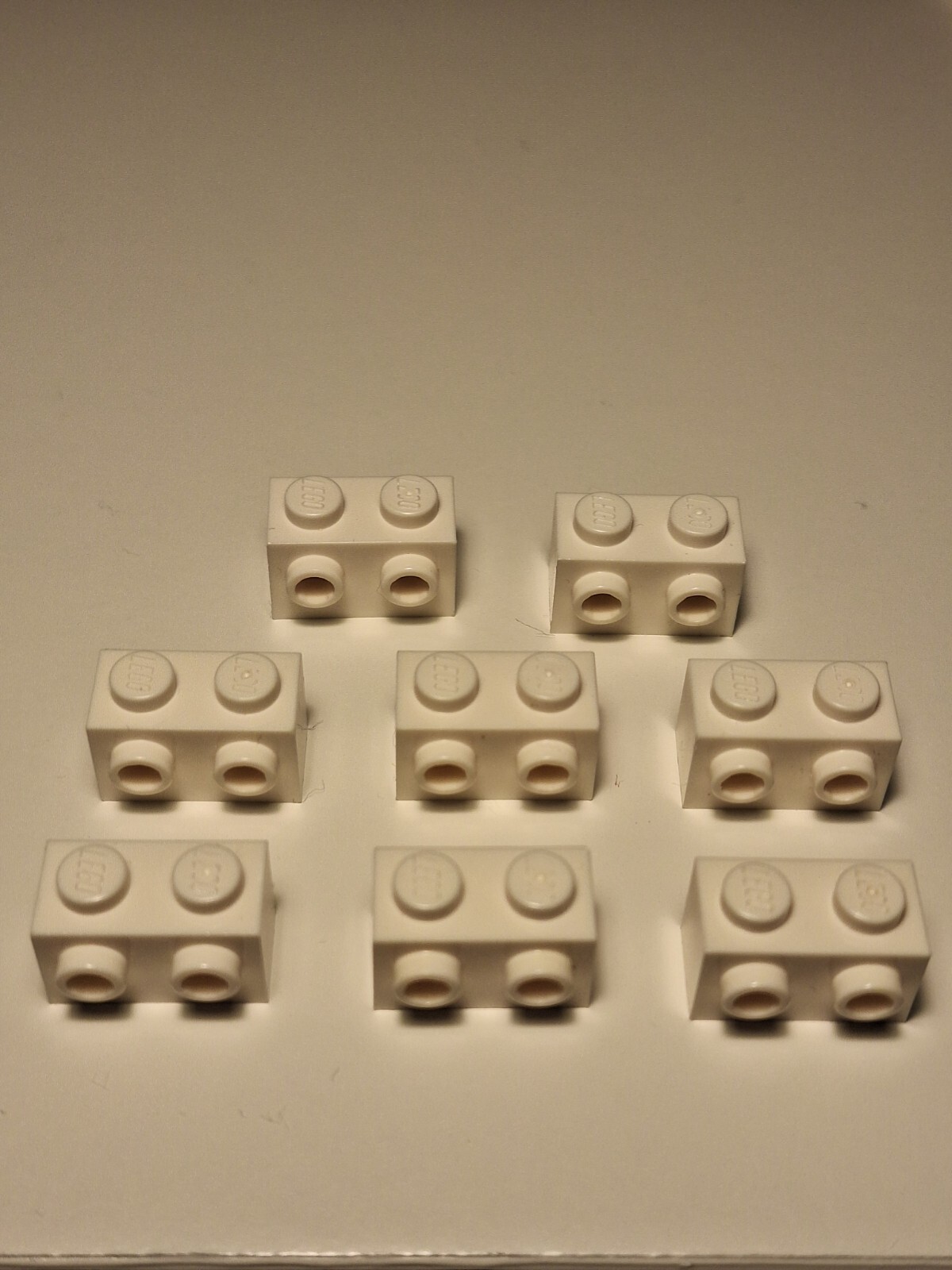 LEGO Brick 1x2 With Studs On 1 Side X8 White (11211) *USED* | eBay UK