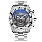 TEMEITE 2026 Mens Fashion Big Dial Quartz watch Luxury Gold Blue Full ...