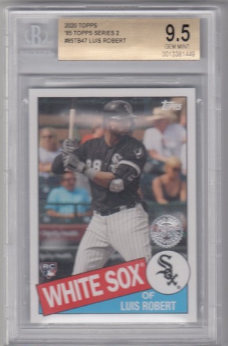 2020 Luis Robert Topps 1985 Style ROOKIE CARD #47 - BGS 9.5 Gem White ...