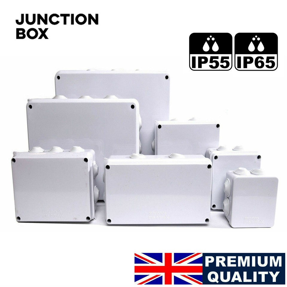 WATERPROOF JUNCTION BOX ENCLOSURE IP55 IP65 ELECTRIC CABLE CONNECTOR ...