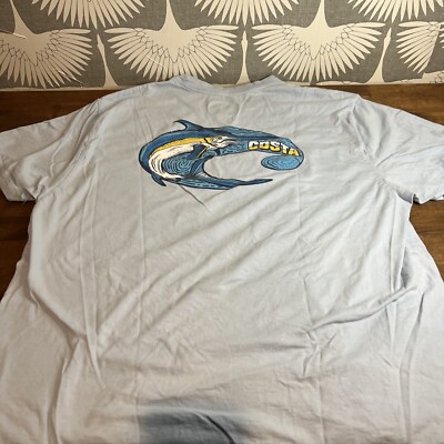 Costa Del Mar Powder Blue Double-Sided Graphic T Shirt (X-Large) unisex ...