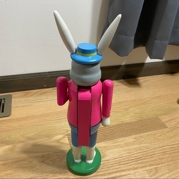 Bunny Rabbit Nut Cracker Easter Decor Pipe Pink Blue Decorations | eBay UK