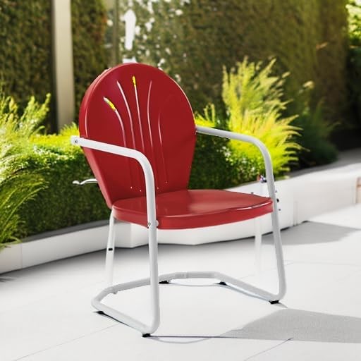 Furniture Outdoor Chair, Retro Metal Patio Chairs for Dining, Porch, | eBay