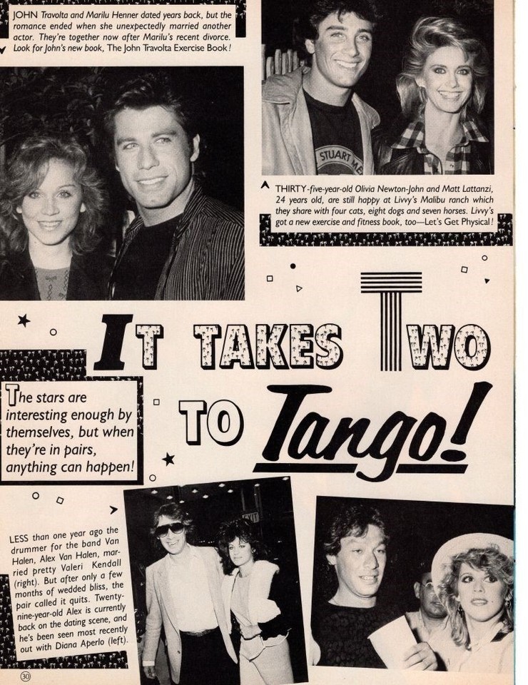 John Stamos pinup Matt Lattanzi Olivia Newton John Diana Aperlo Valeri ...