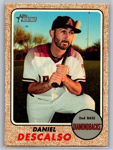 Daniel Descalso 2017 Topps Heritage BASEBALL #656 Arizona Diamondbacks ...