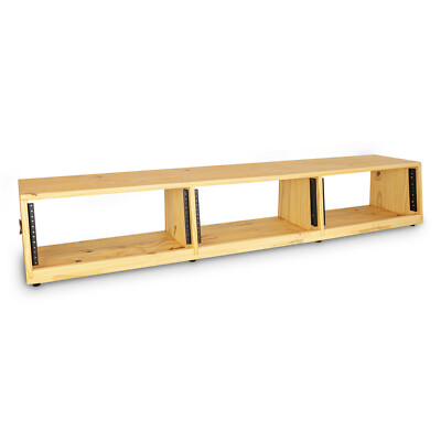 3 x 4U Slanted Desktop Studio Rack in Pine (12U rack) | eBay