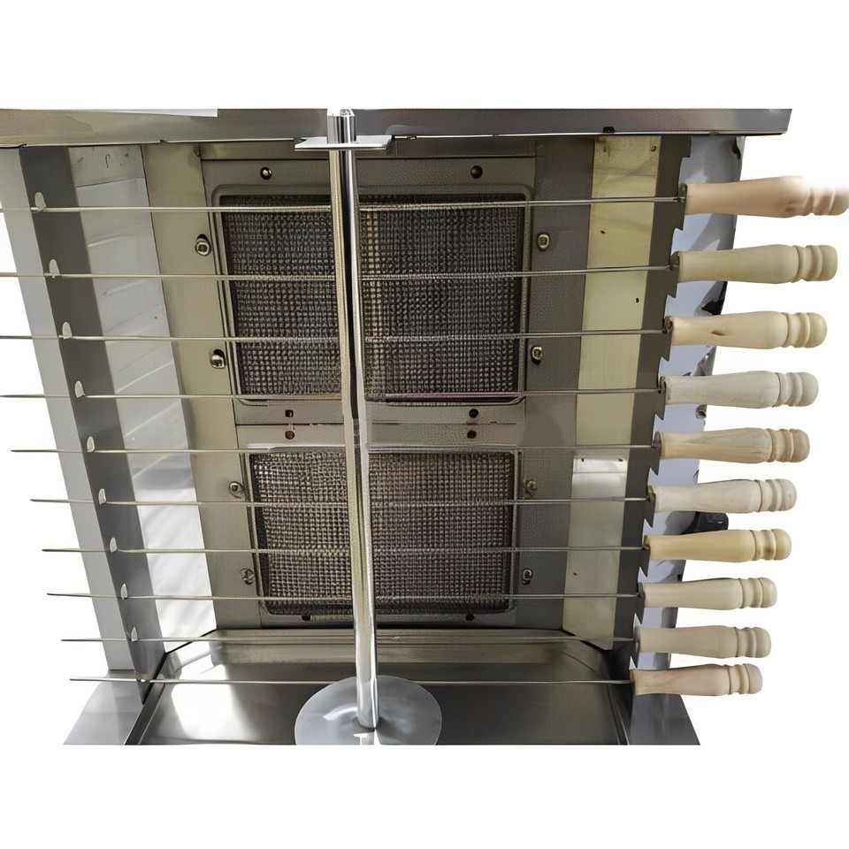 LPG Gas BBQ Spinning Grills Rotary Shawarma Doner Kebab Gyros Machine 2 ...