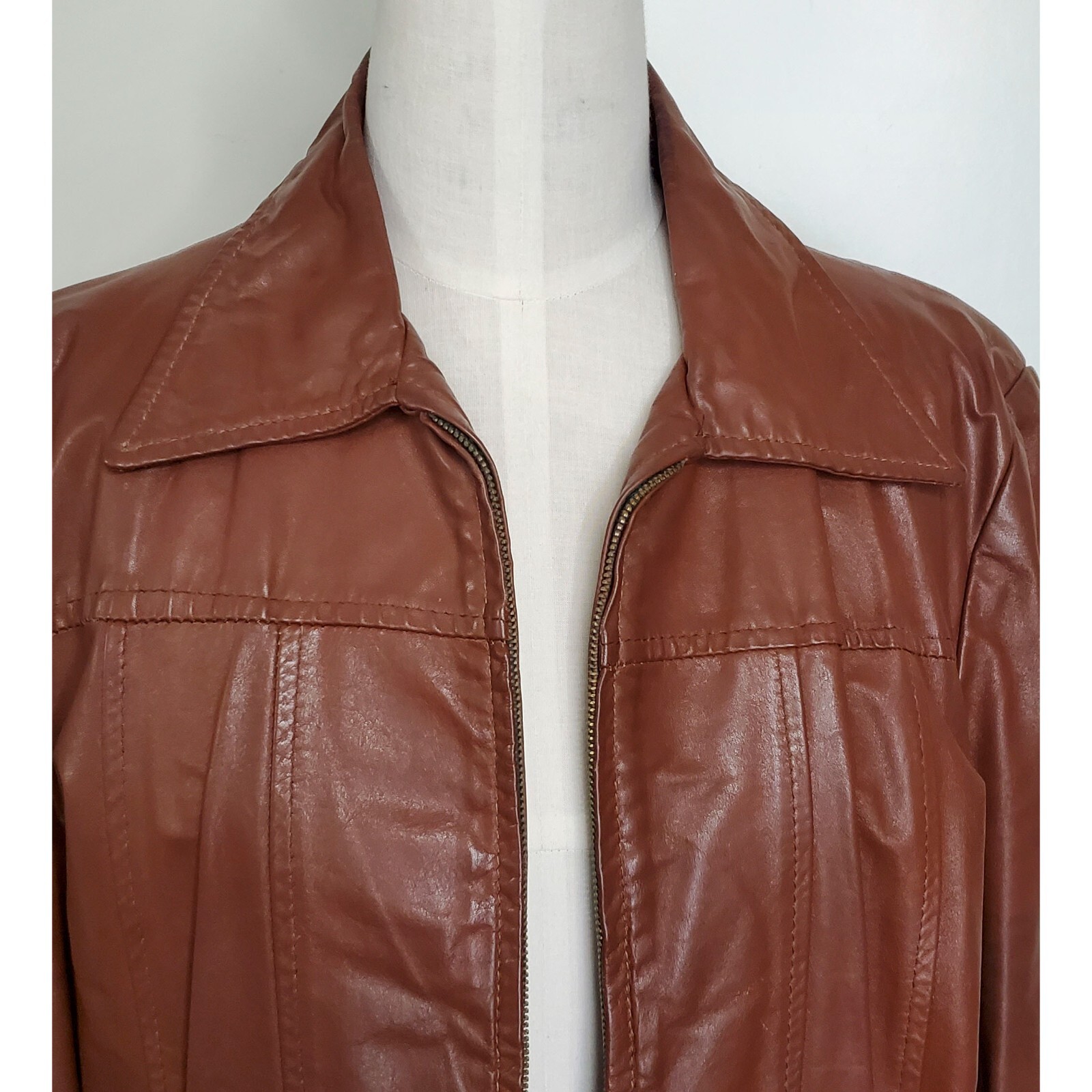 1970's Vintage Jc Penny Leather Waist Jacket 40. - Gem