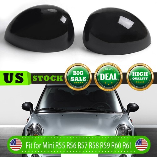 2PCS Side View Manual Mirror Cover Caps Fit For Mini Cooper R55 R60 ...