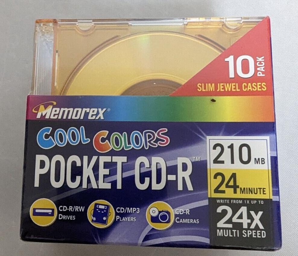 Memorex 10 Pack Cool Colors Pocket CD-R + Used CDR-Discs with Cases | eBay