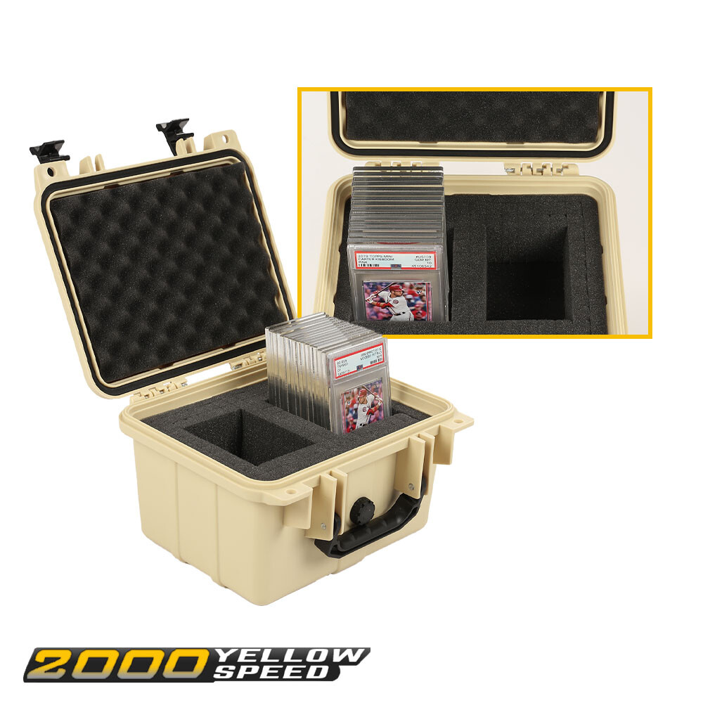 Waterproof Graded Card Storage Box Deep Travel Case Slab Holder ...