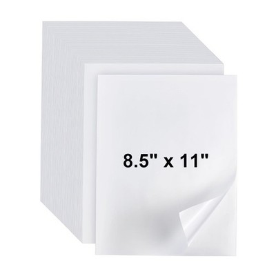 Full Sheet Sticker Paper for Laser & Ink Jet Printers 8.5" x 11 ...