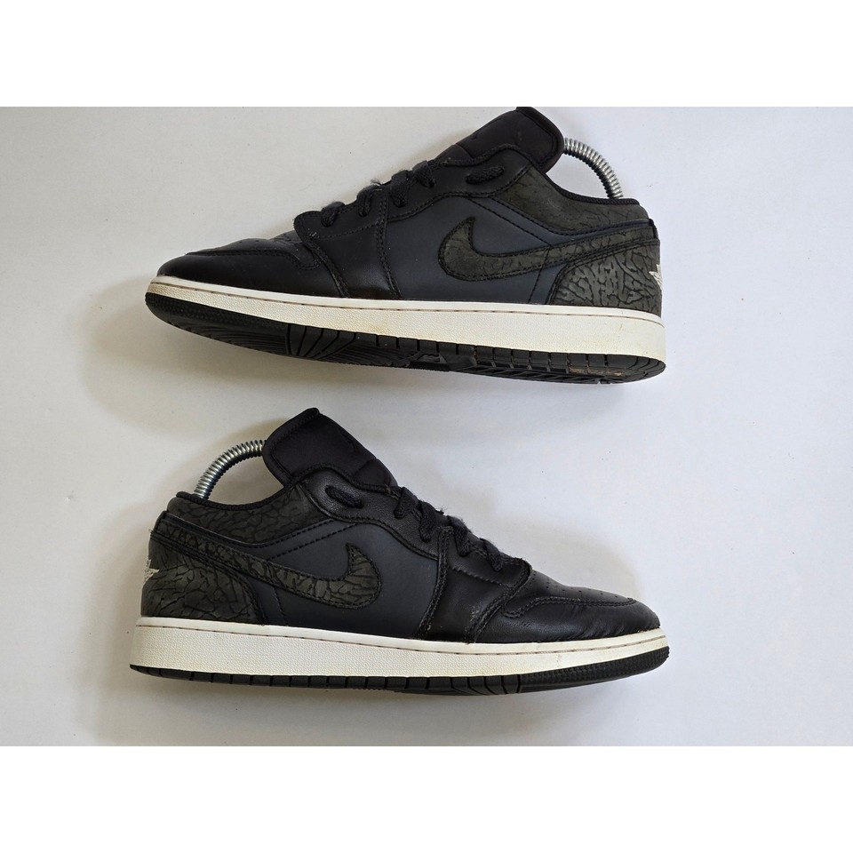Air Jordan 1 Low SE Black Elephant Size 7Y Casual Sneaker Shoes FB9908 ...