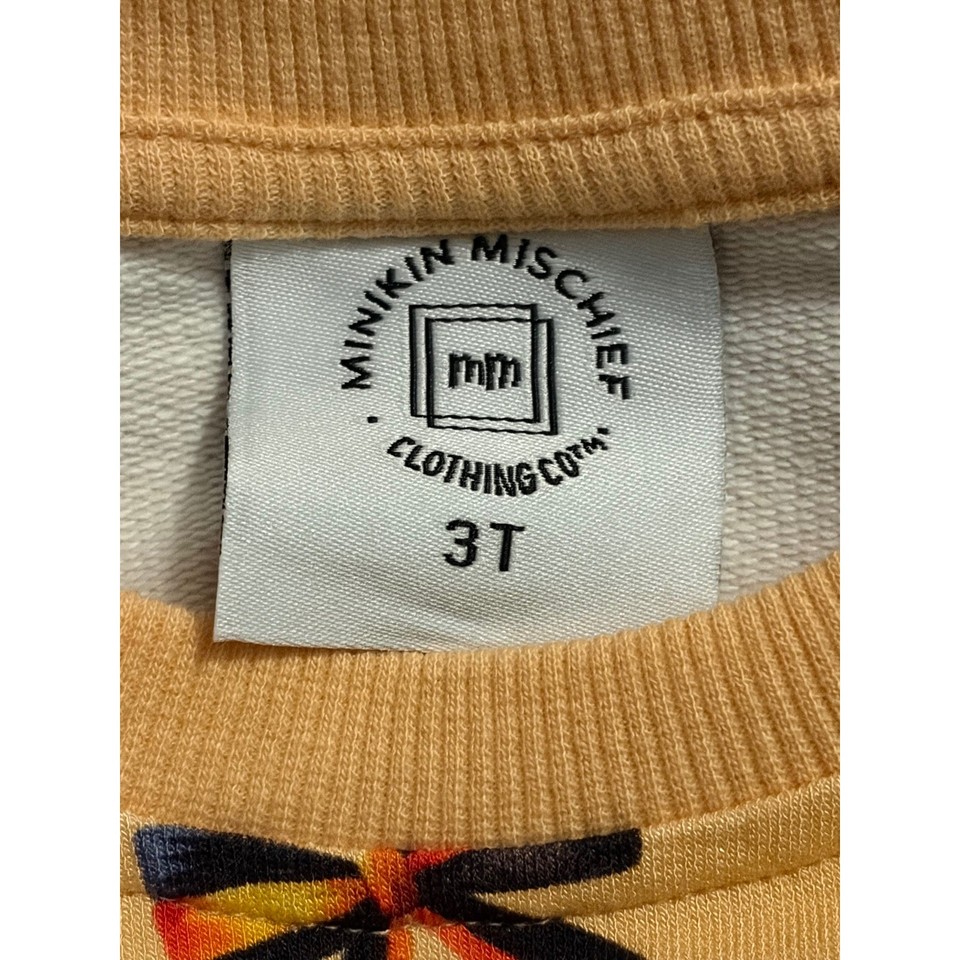 Minikin Mischief Clothing Co Kids 3T Orange Bow Print Long Sleeve ...