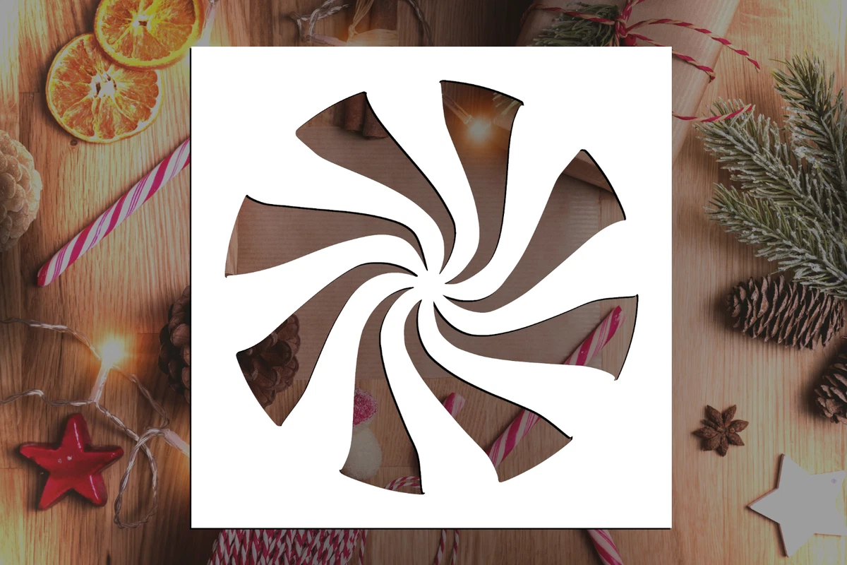 Peppermint Candy Stencil