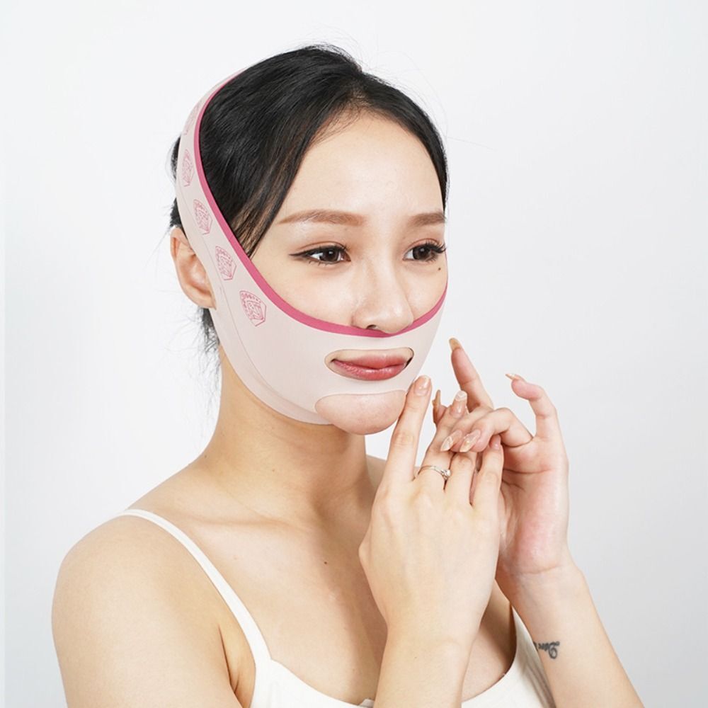 Elastic Face Sculpting Sleep Mask Breathable V Line Shaping Mask Woman ...