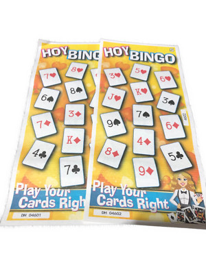 HOY BINGO - PLAY YOUR CARDS RIGHT PAD OF 100 TICKETS | eBay UK