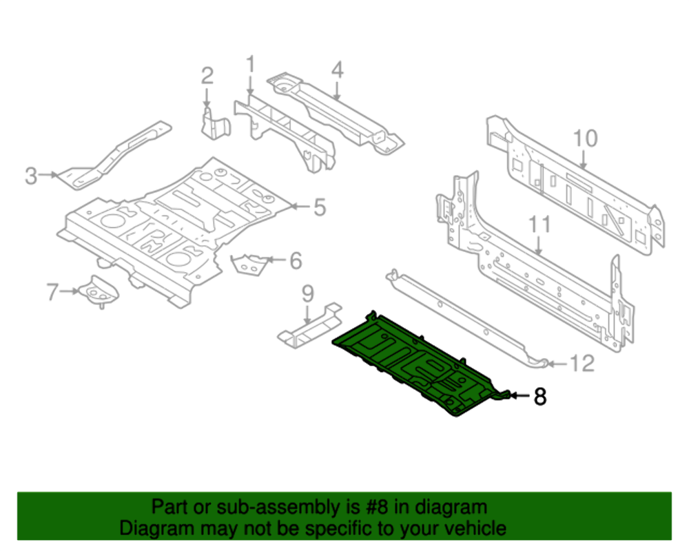 BMW 41127377379 Genuine OEM Rear Floor Pan for sale online | eBay