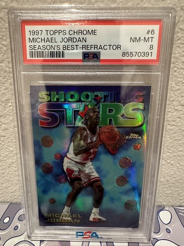 1997 Topps Chrome Shooting Stars Season’s Best Refractor MICHAEL JORDAN ...