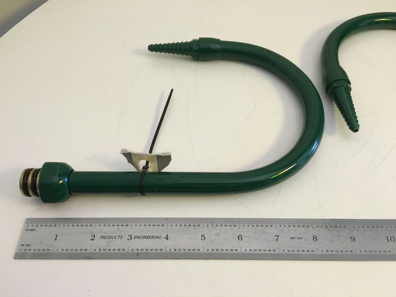 Pair of WaterSaver Faucet Co. brass gooseneck for DI water with barbed ...