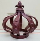 Vintage Cast Iron Crown Oxblood Red Decorative Interior Design Display ...