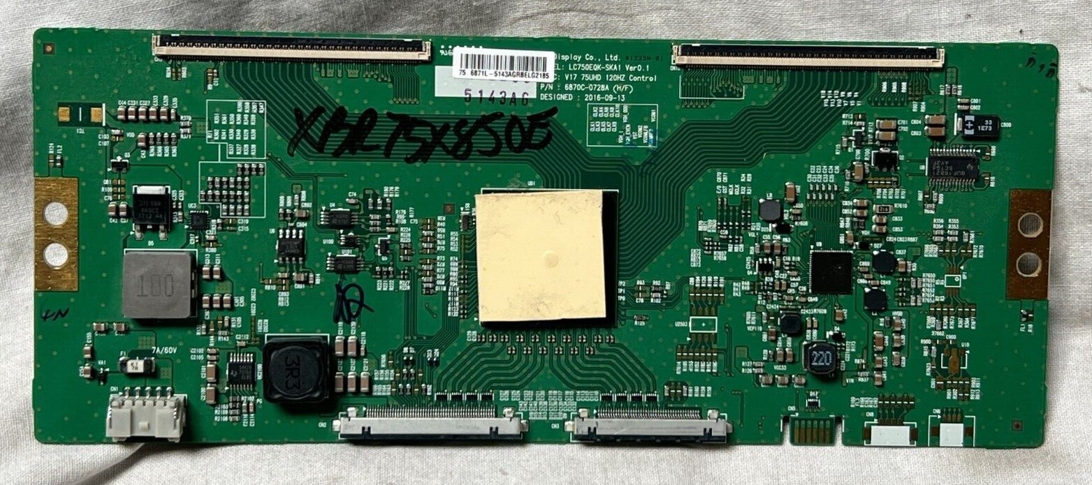 SONY XBR-75X850E T-CON BOARD 6871L-5143A | eBay