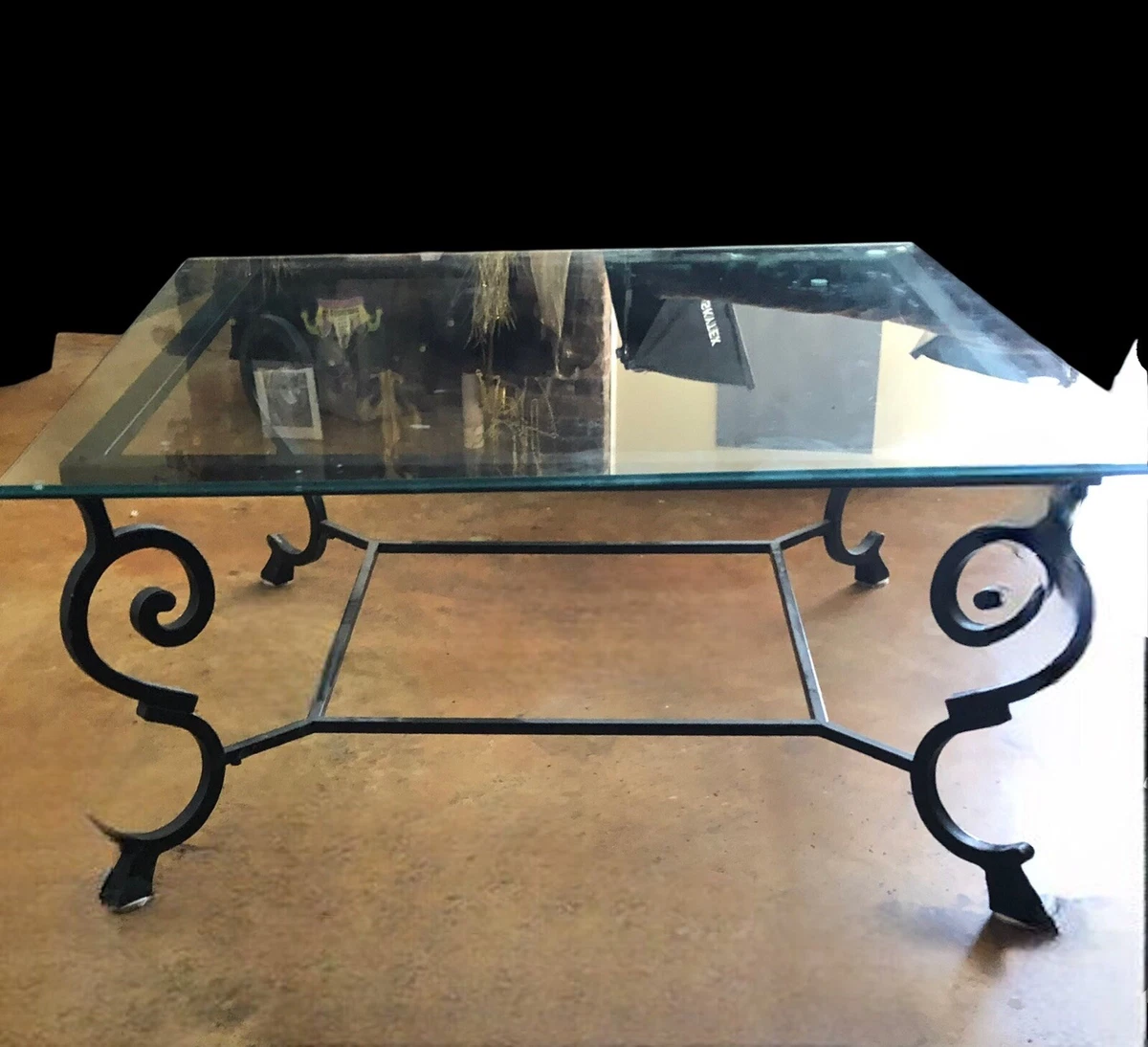 Square Table Top View Glass