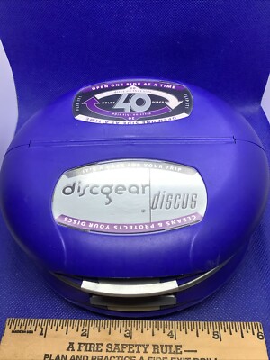 DiscGear Discus 40 CD/DVD/Game Holder Hard Shell Blue Storage Carry ...