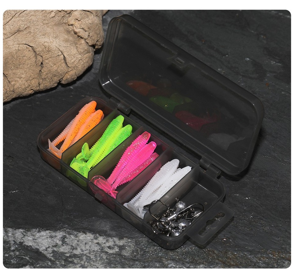 75pcs/Box Spoon Lead Jig Head Fishing Hooks Soft Crappie Lure Baits ...