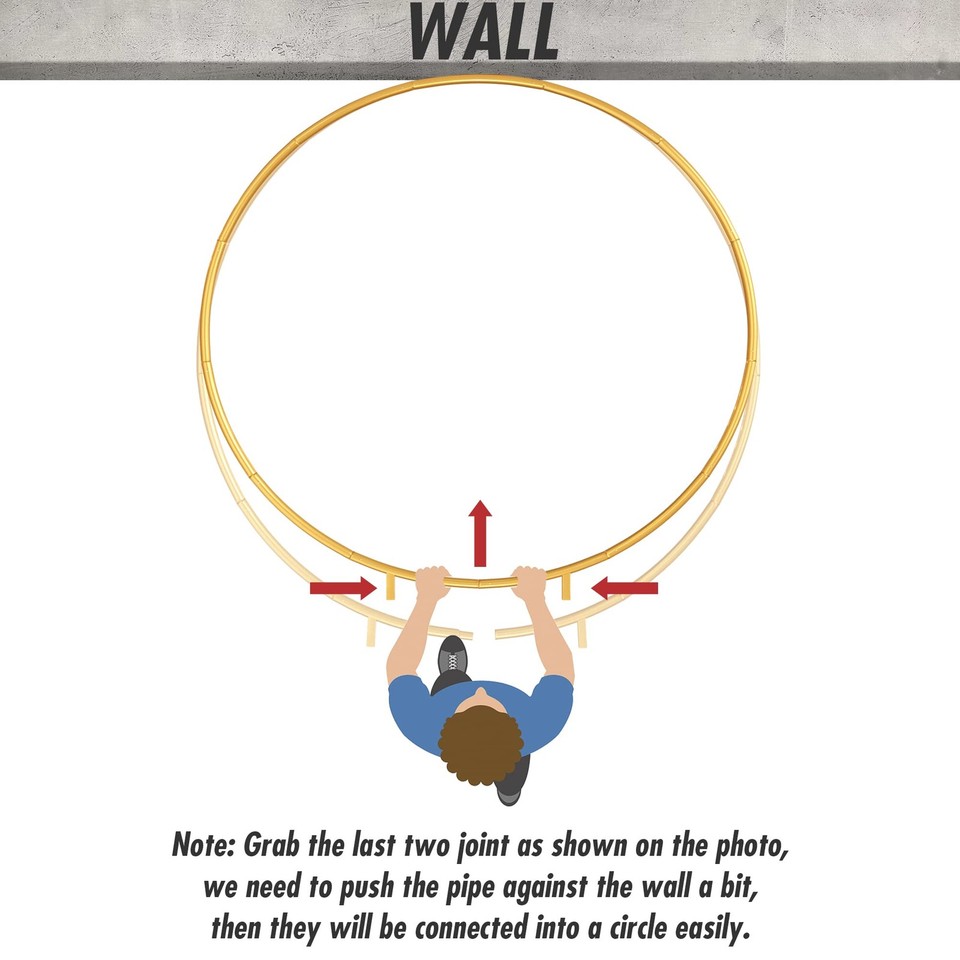 Round Backdrop Stand 7.2FT Arch Balloon Golden Metal Circle Garland ...