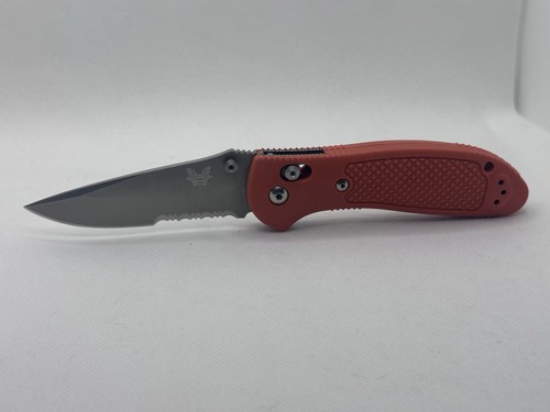 BENCHMADE 551H2O ORANGE GRIPTILIAN FOLDER KNIFE X15-TN SATIN COMBO ...