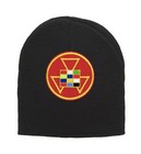 High Priest Masonic Beanie Cap - Black Winter Hat with Colorful High ...