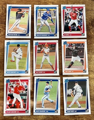 2021 Panini Donruss Baseball Complete Rated Rookie Set 32 Card RC Jazz ...