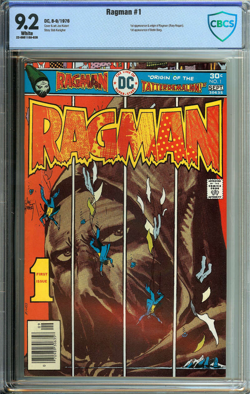 RAGMAN #1 CBCS 9.2 WHITE PAGES // 1ST APPEARANCE OF RAGMAN DC COMICS ...