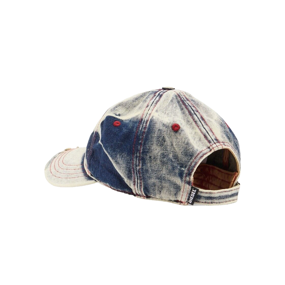Diesel C-Seymon Treated Denim Baseball Cap Blue White A064670DGAV | eBay