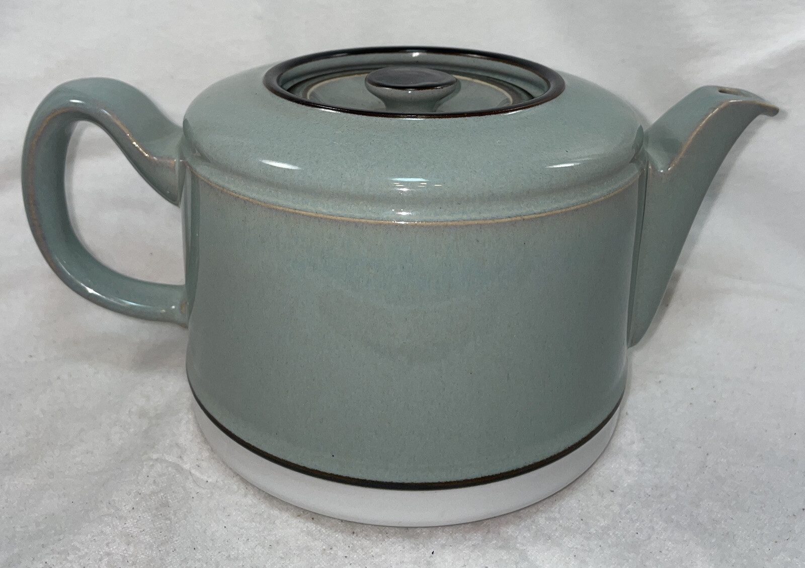 Denby Teapot ROMANCE Pale Blue-Grey Stoneware Made In England VGUC-Rare ...