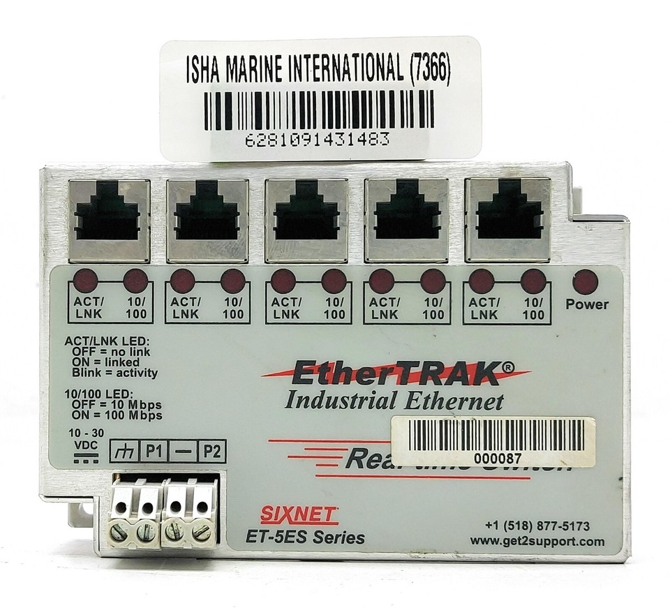 Switch Industriale Ethernet Real Time SixNet Ether Trak ET-5ES | eBay