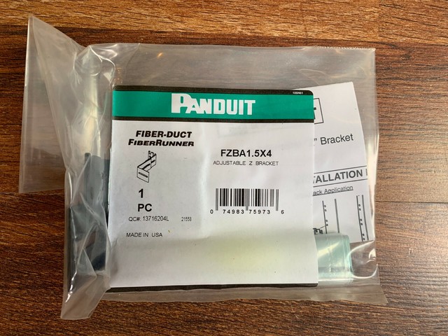 Panduit FZBA15X4 Adjustable Z Bracket FiberRunner Raceway System for ...