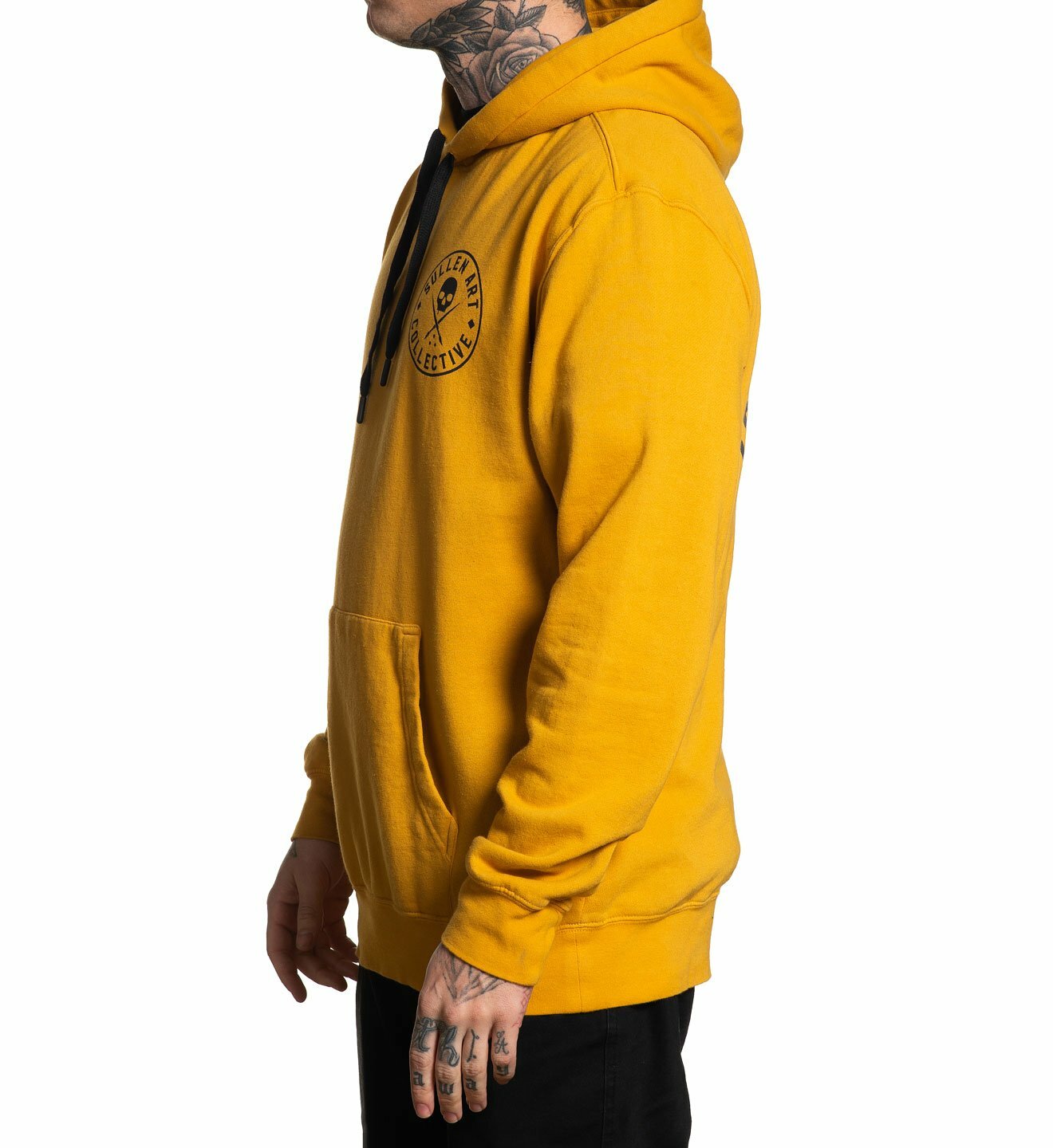 Sullen Art Collective Ever Skull Logo Tattoos Pullover Mustard Hoodie ...