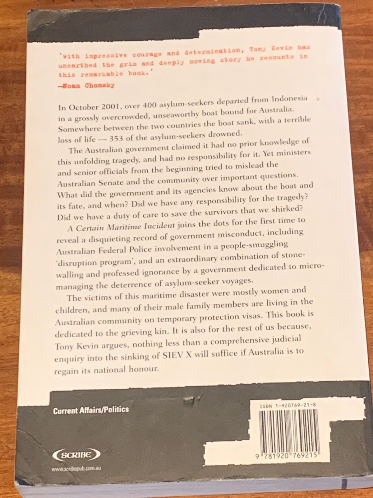 Book: A Certain Maritime Incident: The Sinking Of The SIEV X | eBay ...