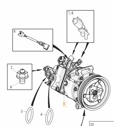 New Genuine Volvo S60, V60, V60CC 2011-2018 Air Conditioning Compressor ...