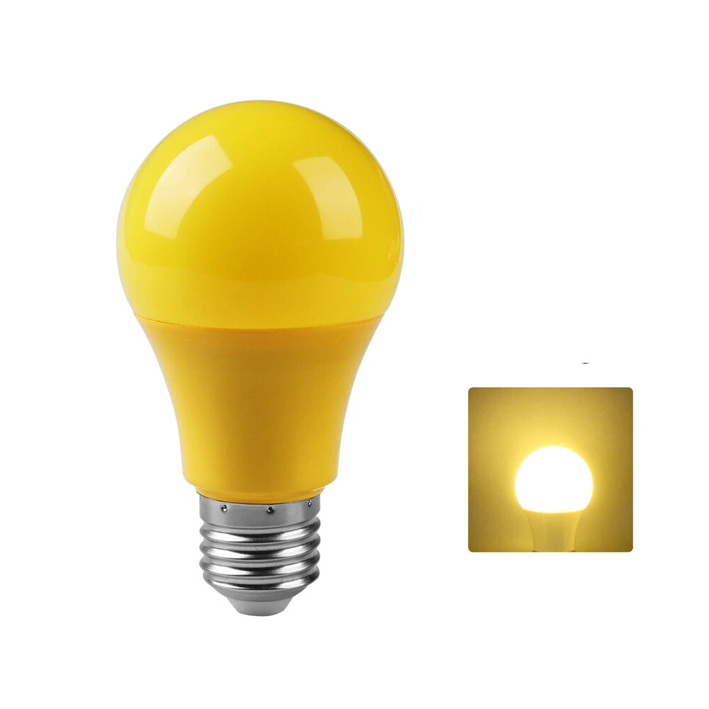 24 Pack E27 Screw LED Bulb SMD 2835 5W Yellow PC Bulbs for Outdoor ...