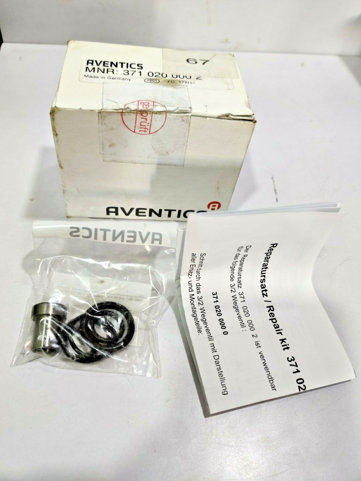 Aventics Repair Kit 371 020 000 2 for 3/2 Way-Valve - Ventil Vale & O ...