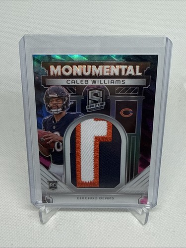 2024 Panini Spectra Caleb Williams Nebula Logo Patch Rookie Prizm 1/2 ...