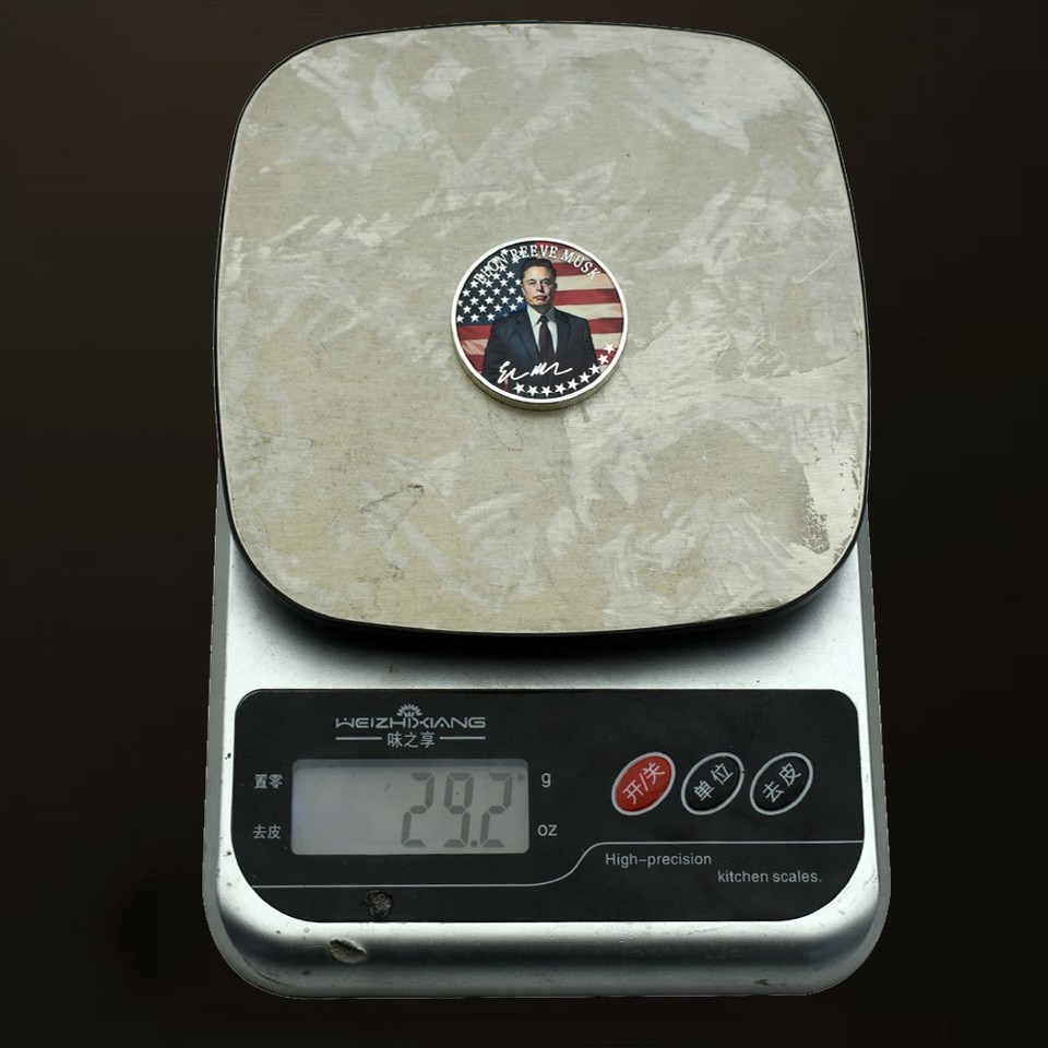 Elon Musk Tribute Coin Silver Tone Double Sided Collectible Medal USA ...