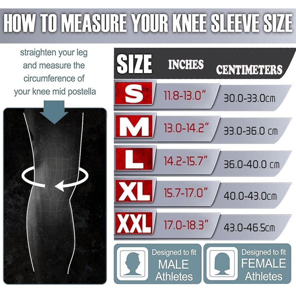 Knee Sleeves (1 Pair), 7mm Neoprene Compression Knee Braces, Great ...