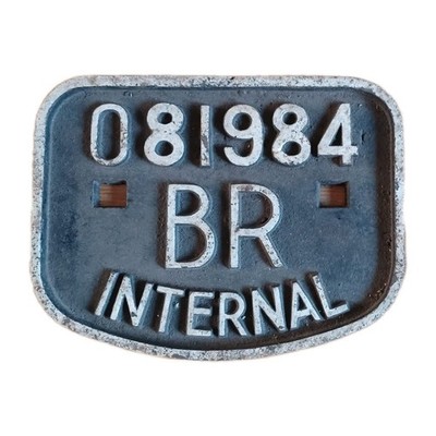 Railwayana British Rail C/I O81984 Internal Plate 8.5 " X 6.5 " In ...