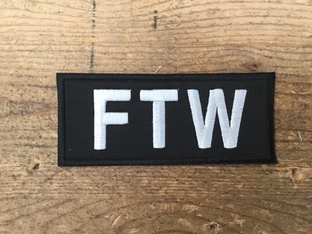 FTW -biker patch motorcycle embroidered White | eBay