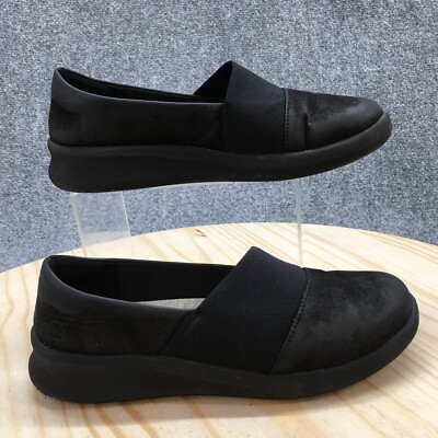Clarks Shoes Womens 7.5W Sillian 2.0 Moon Slip On Loafers Black Low Top ...