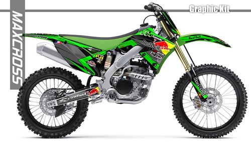 KAWASAKI KX250F KX450F 2009 2010 2011 2012 MAXCROSS GRAPHICS STICKER ...